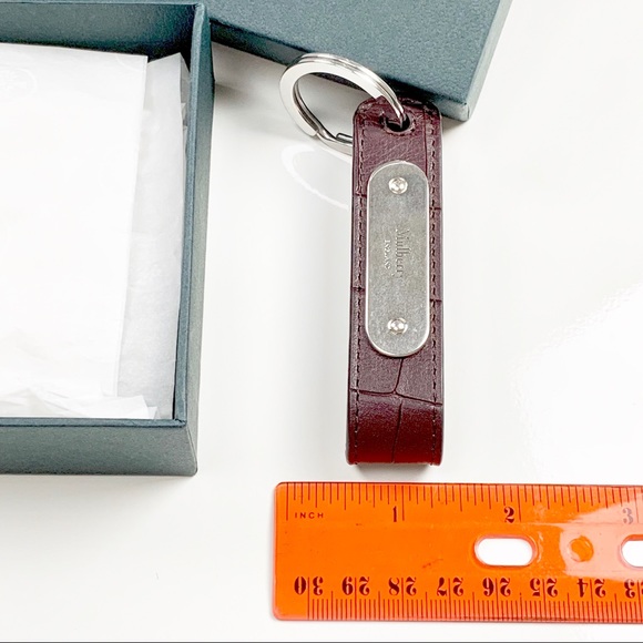 Mulberry | Other | Mulberry Leather Oxblood Croc Printed Keychain ...